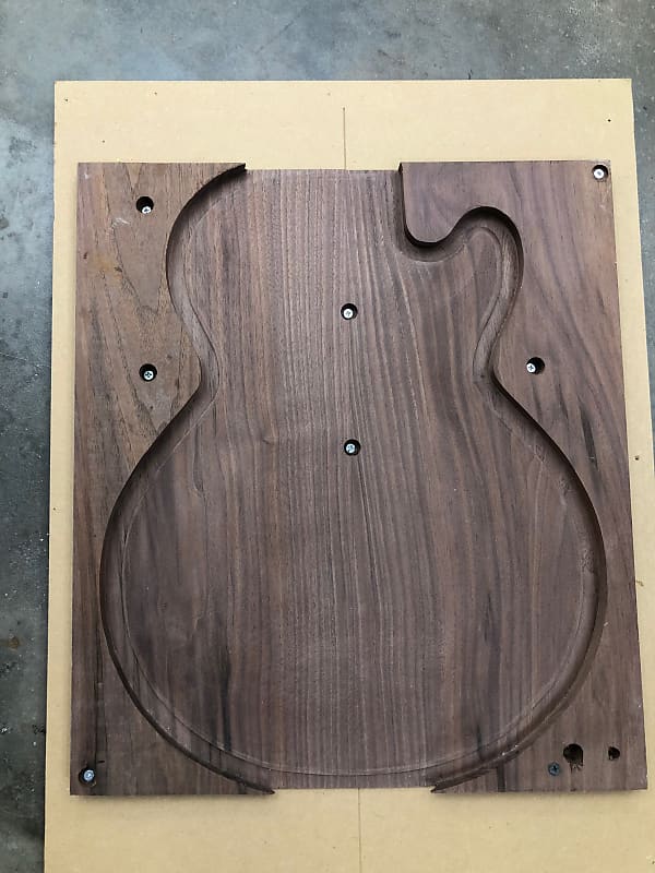 Guitar DIY ~ Carved Les Paul Top ~ Black Walnut ~ CNC Router | Reverb