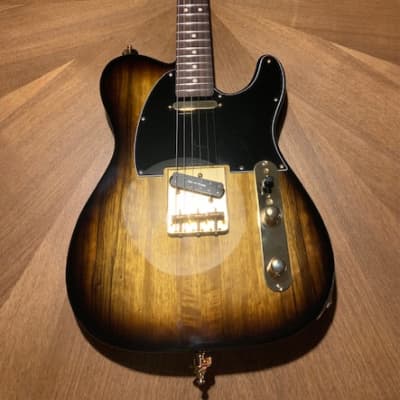 Warmoth Telecaster 2020 Chambered Korina Black-Brown-Yellow | Reverb