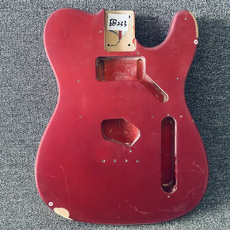 Red Color Basswood Tele Style Guitar Body | Reverb