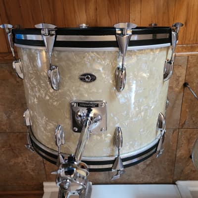 Slingerland concert tom drum kit 1970's - White Marine Pearl | Reverb