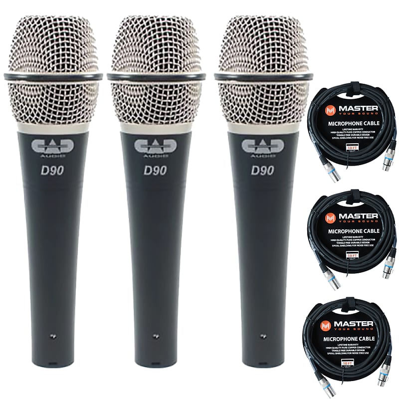 3-Pack CAD Audio D90 Supercardioid Dynamic Handheld | Reverb