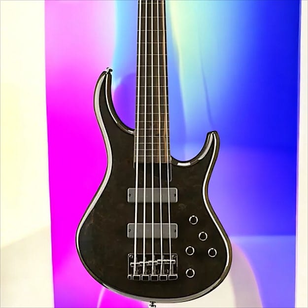 MTD Kingston ZX5 fretless Trans Black Gloss, Lined Ebony | Reverb