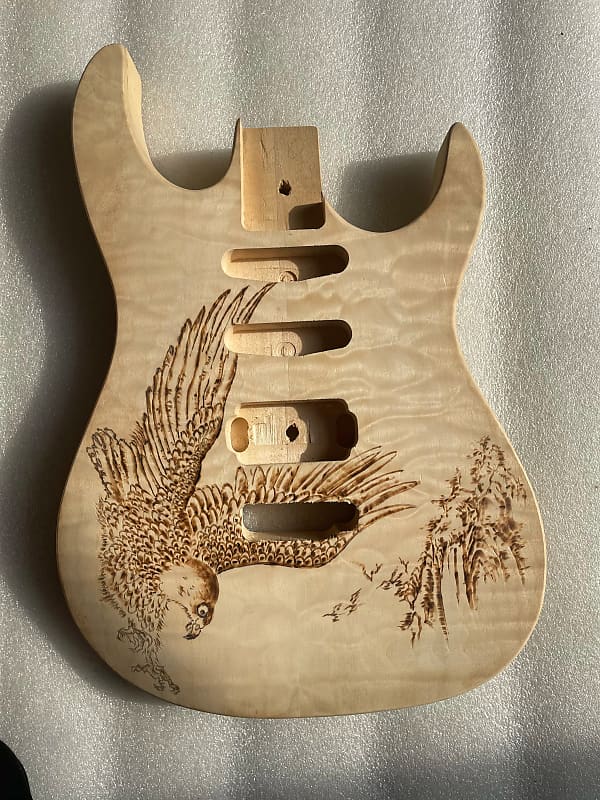 HSS Quilted Maple Basswood Guitar Body with Flying | Reverb Australia