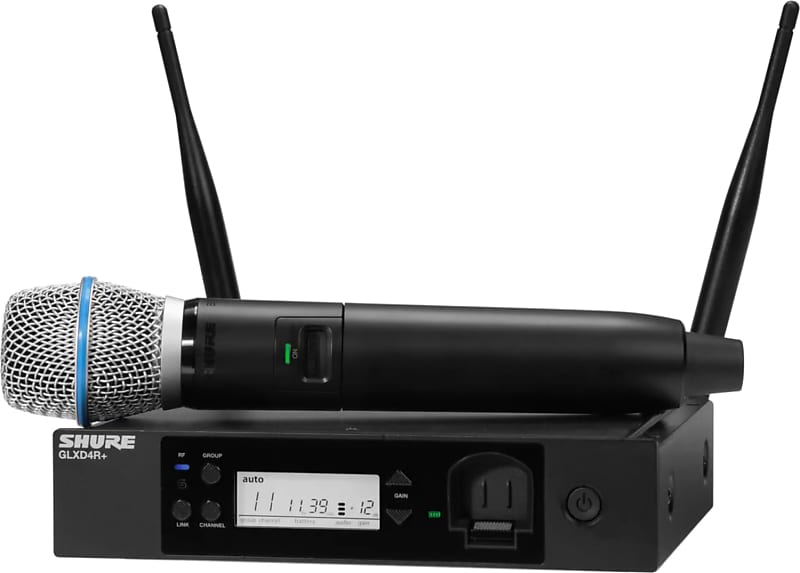 Shure GLXD24R+/B87A Handheld Wireless Microphone System, Z3 | Reverb