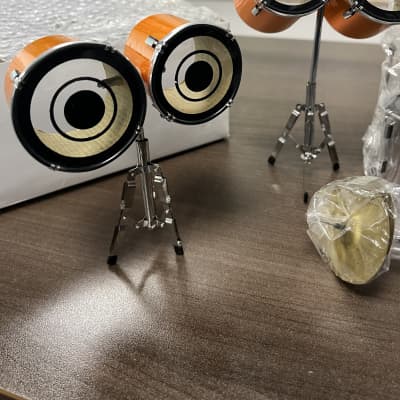 Neil Peart RUSH Chromy Miniature Replica Drum Kit | Reverb