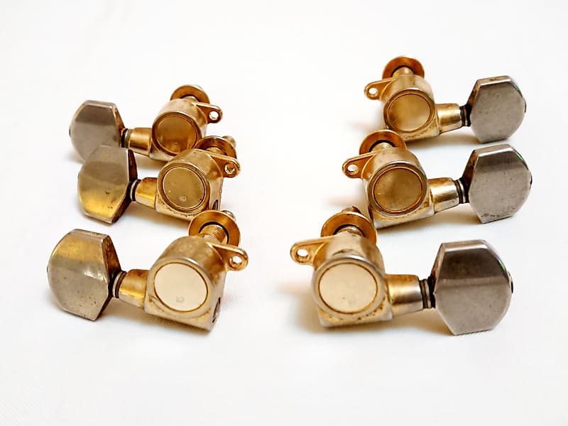 Gotoh Tuners Vintage Japan 80s Full Set 3-a-Side in Gold | Reverb