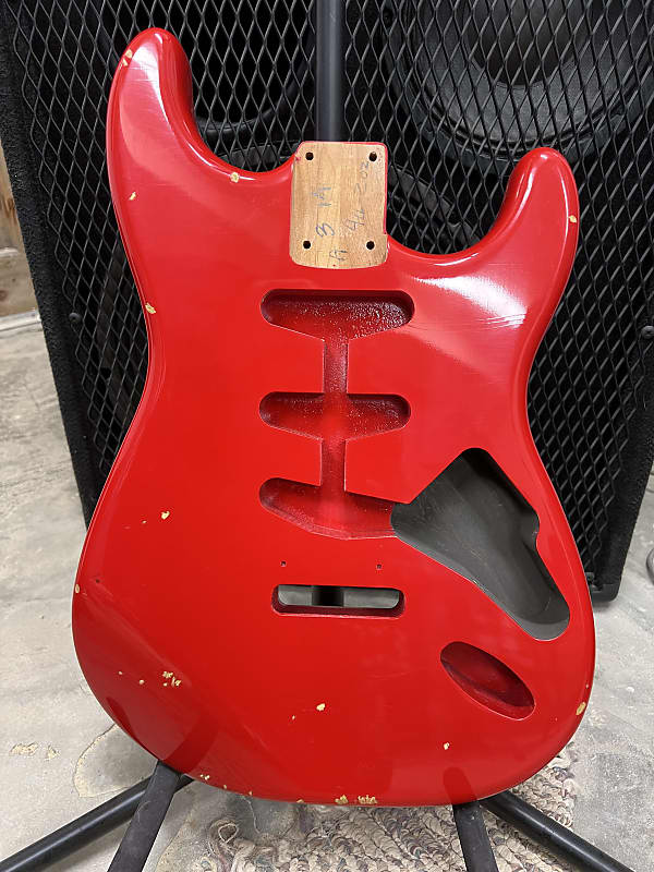 Real Life Relics Strat® Body Aged Fiesta Red Nitro 3 Lb 14 Oz | Reverb