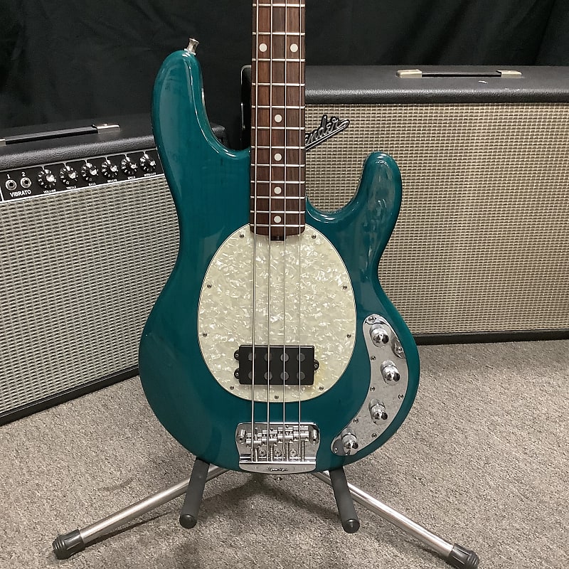 2000 Music Man StingRay Bass Translucent Teal | Reverb
