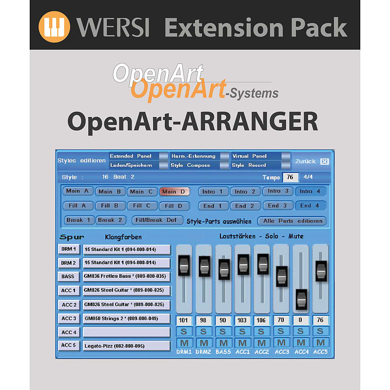 Wersi Open Art Arranger (4003190) for OAS - Organ Software | Reverb