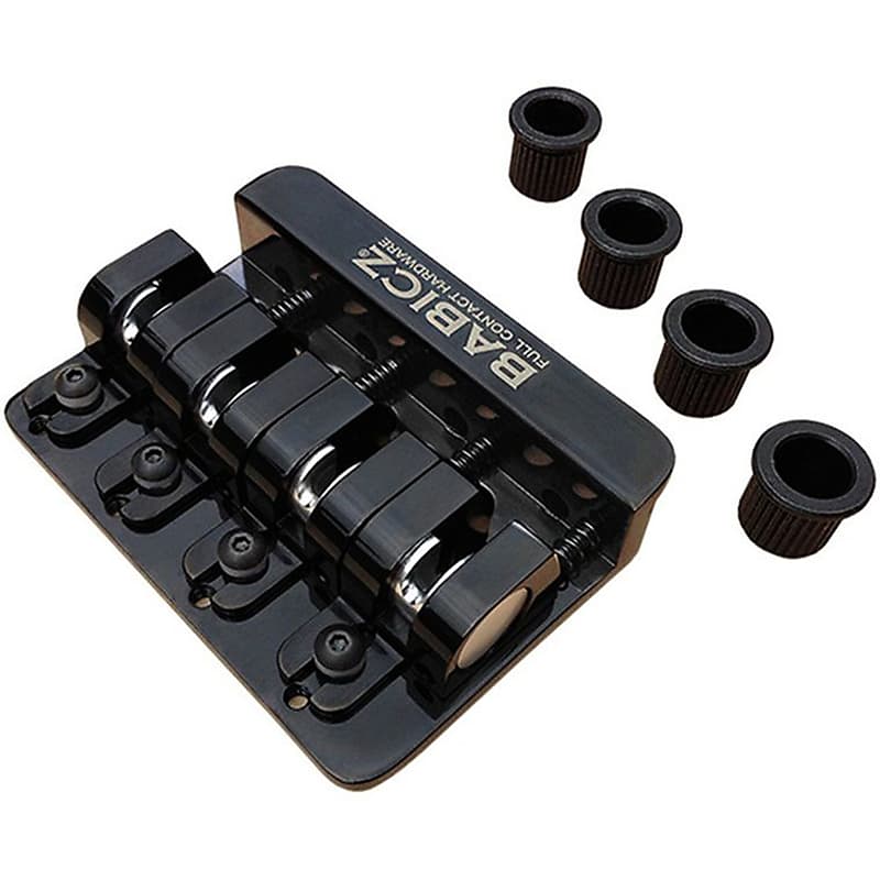 Babicz Full Contact 4-String String Thru Body Bridge, Black | Reverb