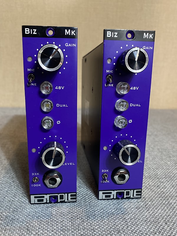 PAIR - Purple Audio Biz Mk 500 Series Mic Preamp / Line | Reverb