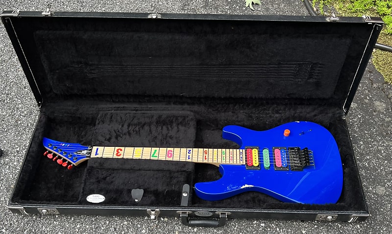 Kiesel Jb24 Jason Becker Numbers Guitar Tribute W/OHSC Blue | Reverb