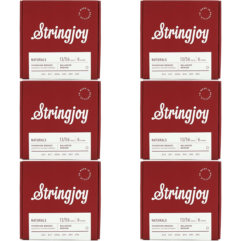 Stringjoy Naturals Phosphor Bronze Acoustic Guitar Strings - | Reverb