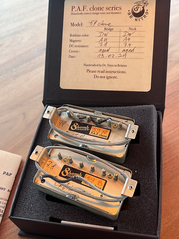 8bomb Dr. Nitro 59 PAF clone aged - double white | Reverb