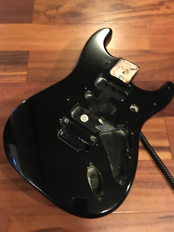 Genuine Fender Black Floyd Rose Strat Stratocaster Alder Body | Reverb