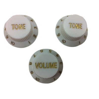 Stratocaster control knobs (metric size) - Black / Volume | Reverb UK