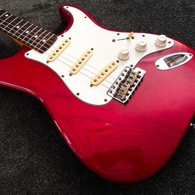 ESP 400 Series Stratocaster 1980s - Transparent Red - VERY | Reverb