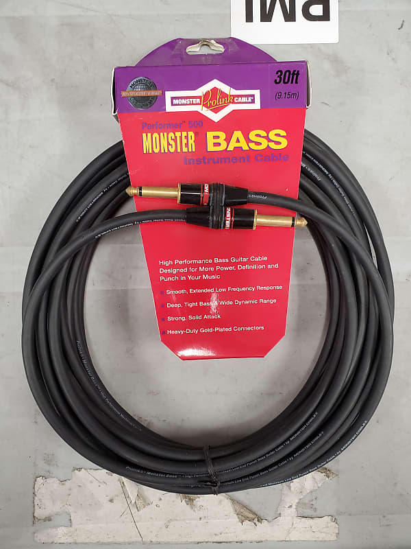Monster P500-IB-30 Performer 500 Bass Instrument Cable, | Reverb