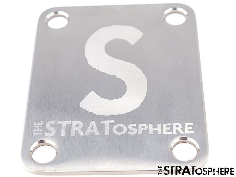 NEW STRATosphere Logo NECK PLATE for Fender Strat Tele | Reverb