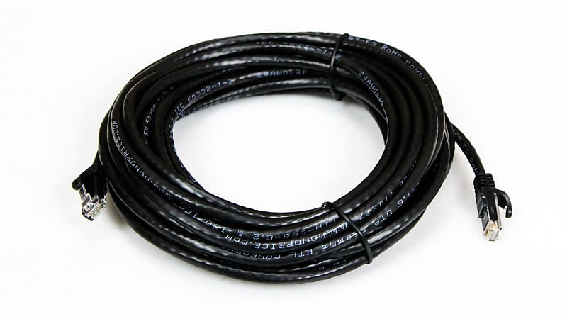 Monoprice Black 25-Foot Ethernet Cable for Aviom Systems | Reverb