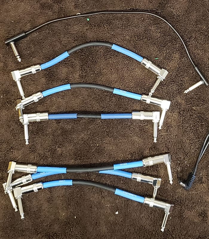 Right Angle Guitar Pedalboard Patch Cable - (6) 8"-cables and | Reverb