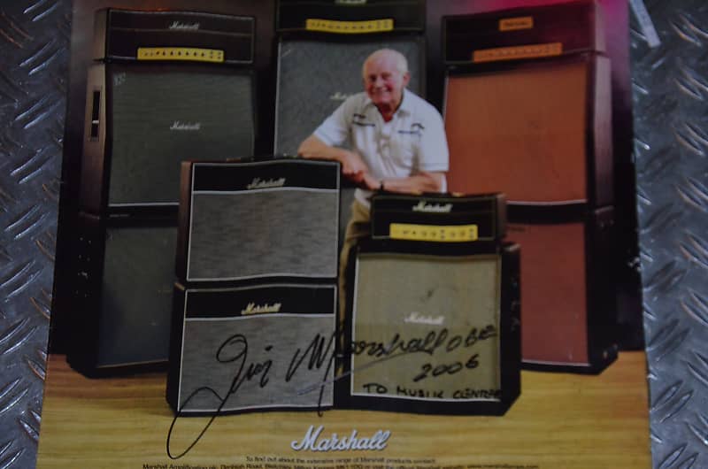 Marshall Poster with Original Autograph from Jim Marshall | Reverb