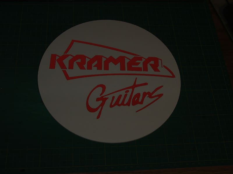 Kramer Reflective 10" round PVC wall sign ....white..free | Reverb