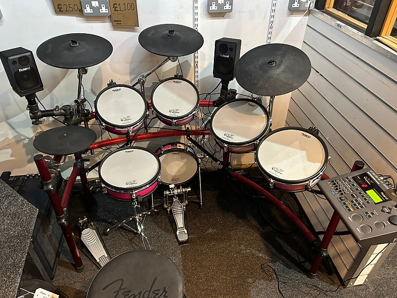 Roland TD-10 Red Expanded Drum Kit - Electronic - TDW-1, with | Reverb