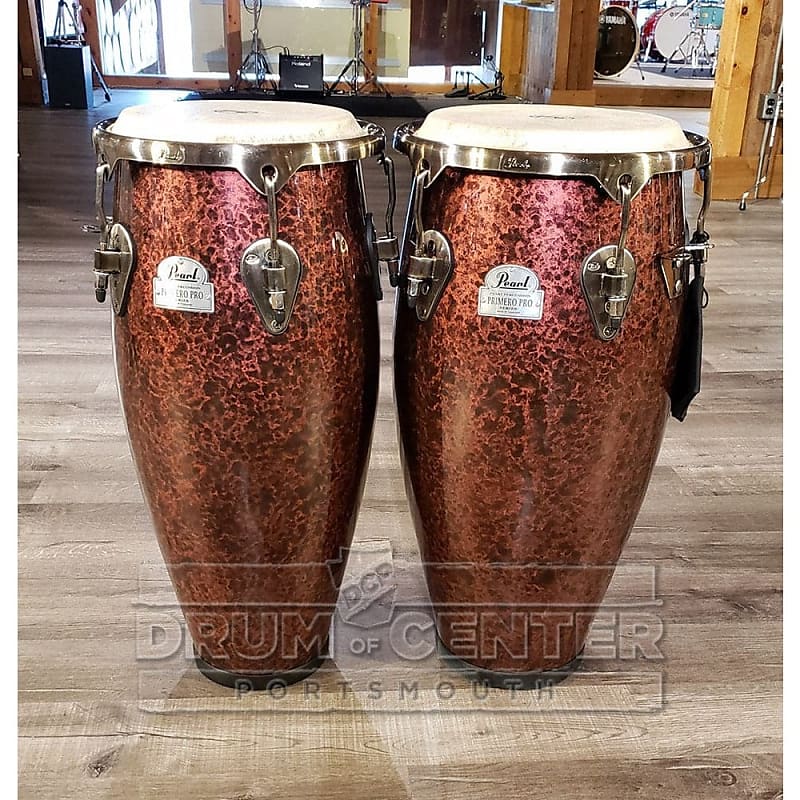 Pearl Primero Pro Fiber Conga Set 10 & 11 w/o Stand Wine Red | Reverb