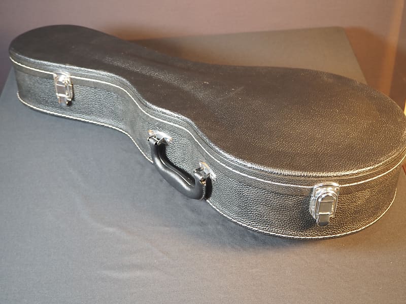 Glarry F-Style Mandolin hard shell case - Black leather | Reverb