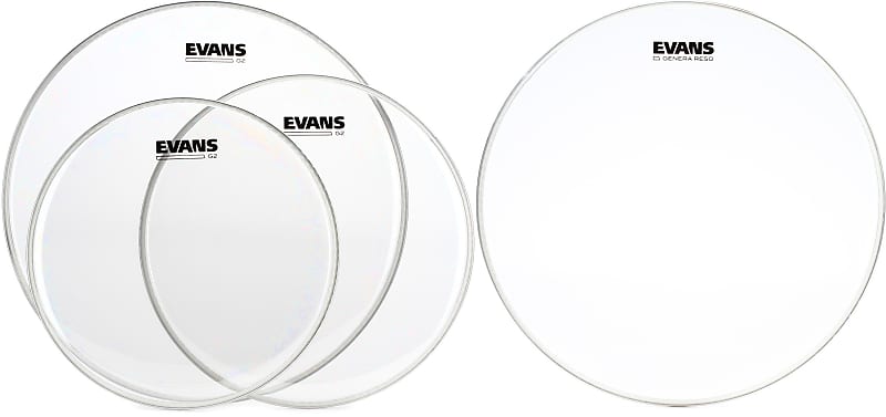 Evans G2 Clear 3-piece Tom Pack - 12/13/16 inch Bundle with | Reverb