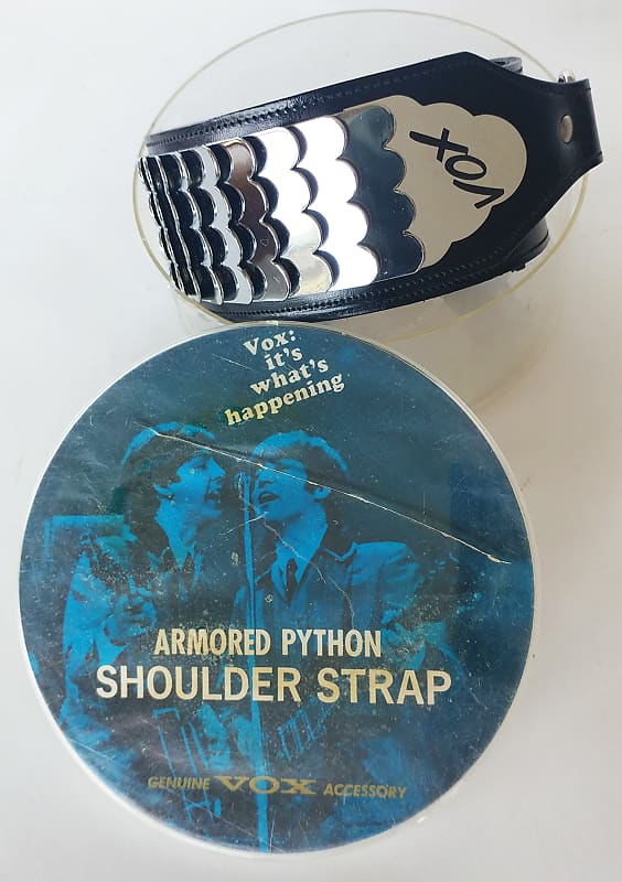 Original 1960's VOX Python Guitar Strap in Orig Plastic Box! | Reverb