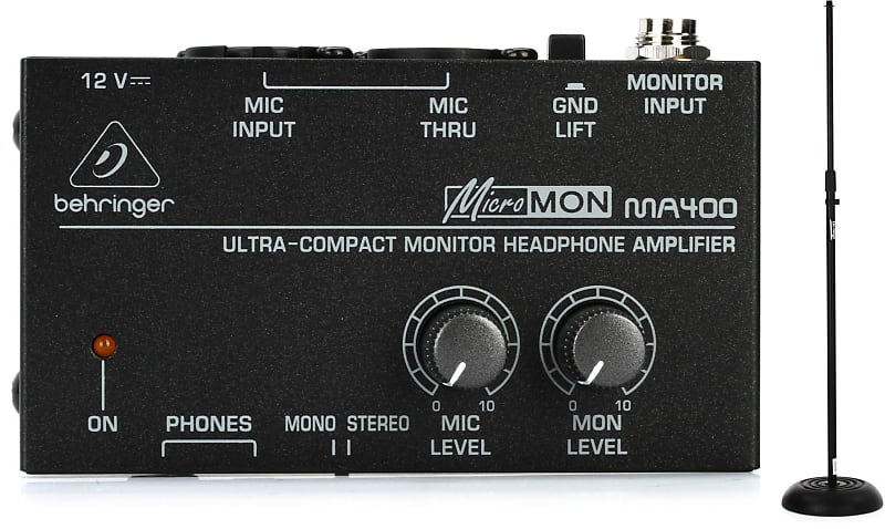 Behringer MicroMON MA400 Monitor Headphone Amplifier Bundle | Reverb