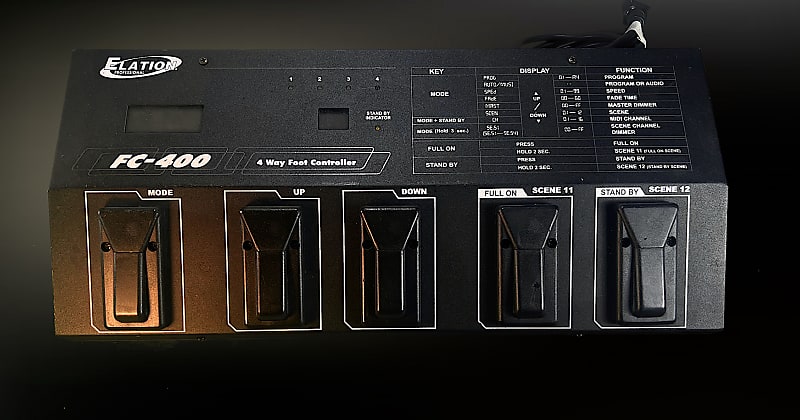 Elation FC-400 4 Channel DMX Foot Controller | Reverb