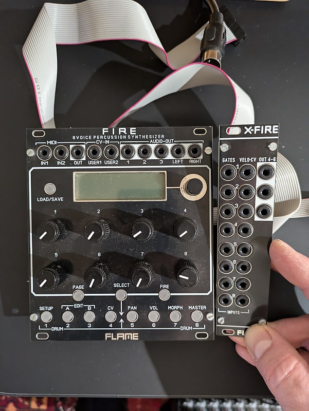 FLAME FIRE 8 Voice Drum & Percussion Synth-Module | Reverb