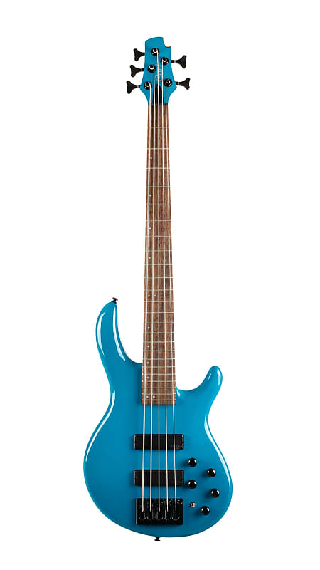 Cort Artisan Series C5 Deluxe 5-String Bass Candy Blue (C5 | Reverb