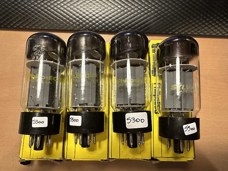 Philips/Sylvania NOS 6L6GC 70s Matched Quartet Brand New | Reverb