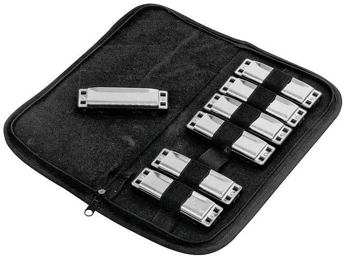 Lee Oskar 7 Harmonica Soft Pouch case zippered harp gigbag | Reverb