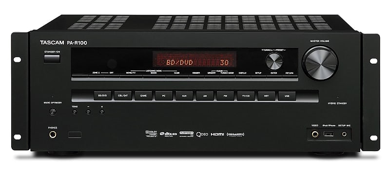 TASCAM PA-R100 Network AV 5.2 - 3D/4K Receiver/Pre-amplifier | Reverb