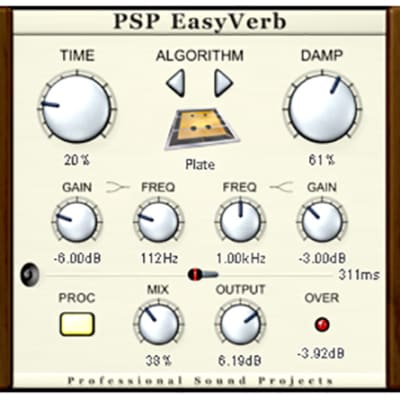 PSP Audioware PSP EasyVerb Reverb Plug-In for Audio | Reverb