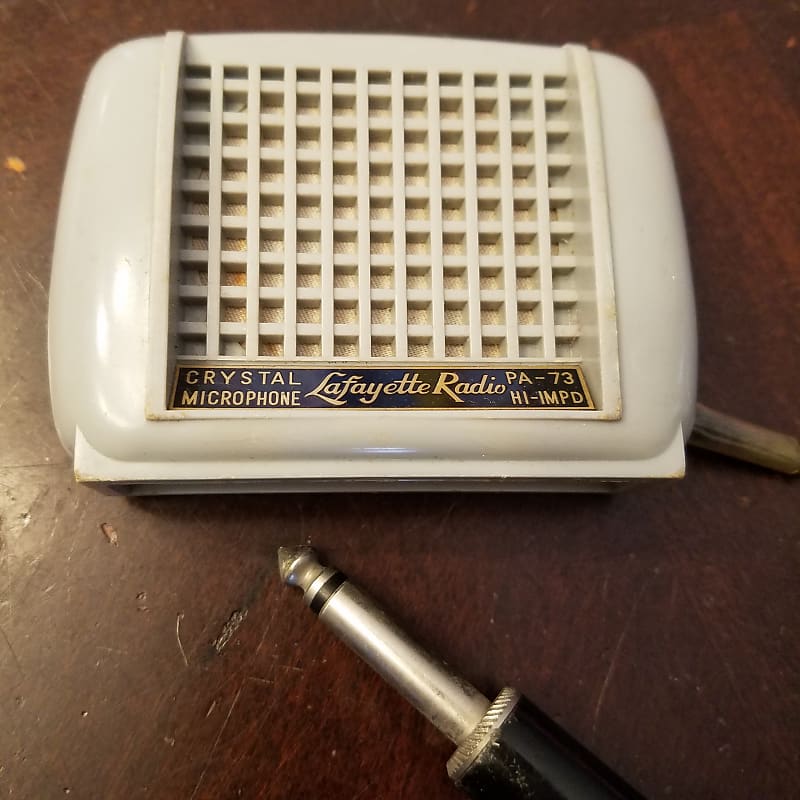 Lafayette Crystal Harp Mic PA-73 Hi-Z Japan late 1950s - grey | Reverb