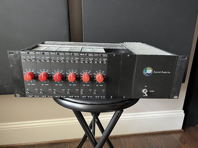 Summit Audio Vintage M210 Tube Mic Preamps (6) with Rack | Reverb