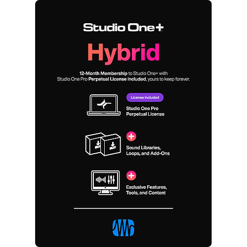 PreSonus Studio One+ Hybrid 12 Months of Studio One+ with | Reverb