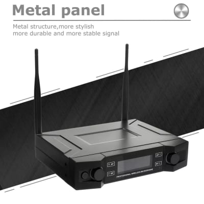 Professional 2 Channel Uhf Wireless Dual Microphone Cordless | Reverb