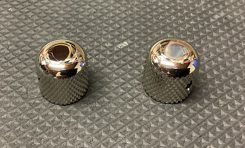 Allparts Nickel Vintage Dome knobs for solid shaft pots | Reverb