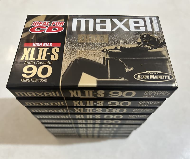 10 Maxell XLII-S 90 Blank Audio Cassette Tapes - Sealed | Reverb