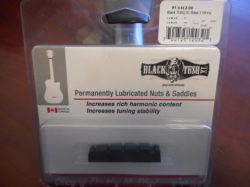 Graph Tech 5-String Bass Nut, BLACK TUSQ XL, PT-1412-00 | Reverb