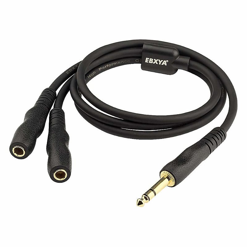 1/4 TRS Splitter Cable, 1/4 TRS to Dual 6.35mm Female Stereo | Reverb
