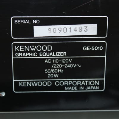 KENWOOD GE-5010 Graphic Equalizer Dual Spectrum Analyzer Made | Reverb