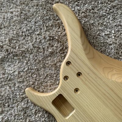 Solid Ash Wood 5 String Bass Guitar Solid Body DIY Project | Reverb